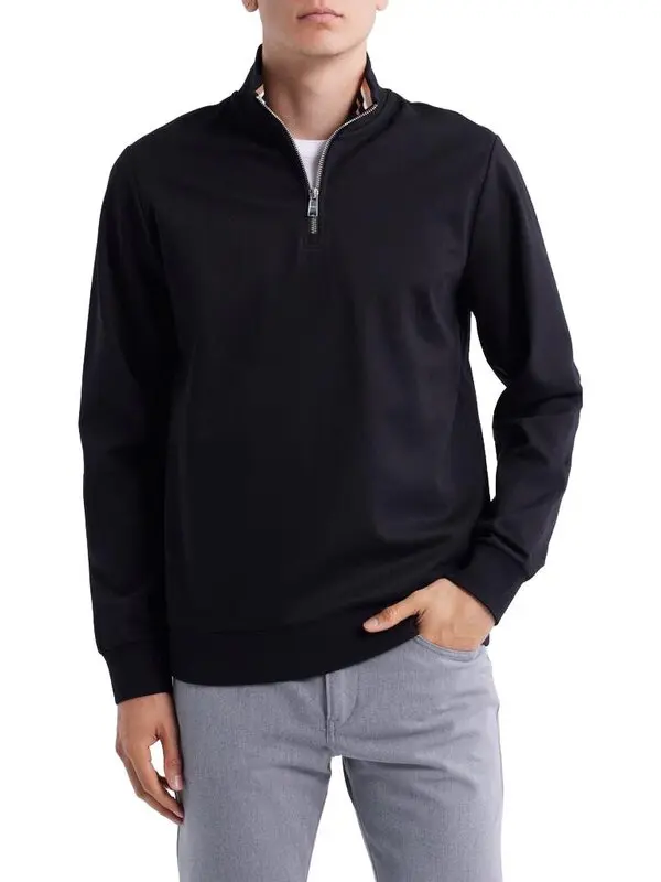 Hugo Boss Stimmann Half Zip Top - Black