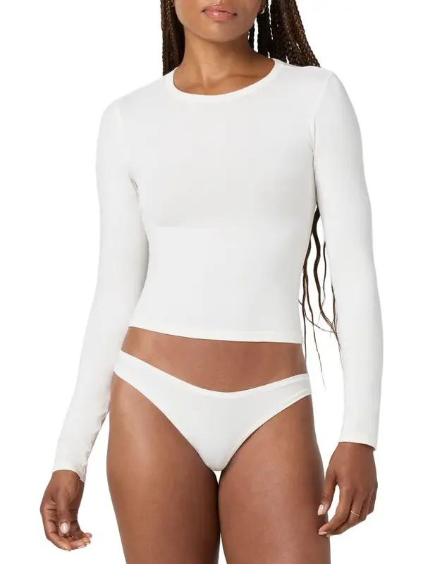 FLORENCE BY MILLS Cropped Long Sleeve Top - Jet Stream