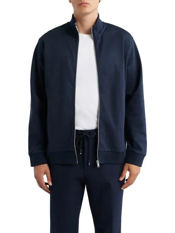 Hugo Boss Shepherd Knit Zip Jacket - Dark Blue
