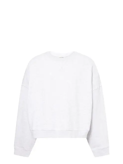ENTIRE STUDIOS Boxy-fit Crewneck Cotton Sweatshirt - Heather Grey