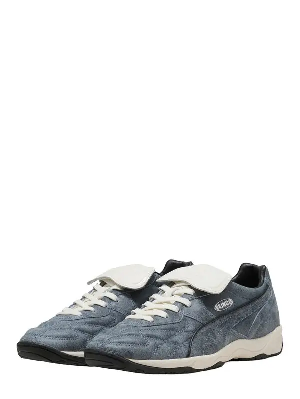 PUMA King Indoor Premium Soccer Sneakers - Cool Blue/warm White