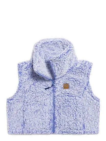 Turtle Fur Cropped High-pile Fleece Vest - Violet