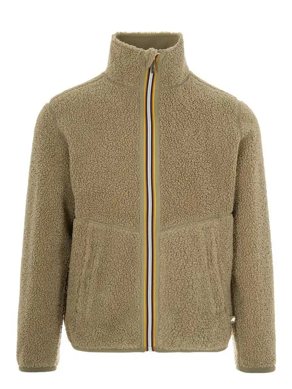 K-WAY Faux Fur Jacket - Green Oak-green Oak
