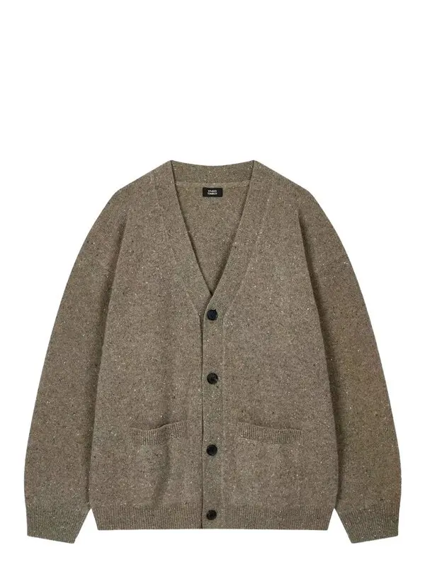 STUDIO TOMBOY Speckle-knit Buttoned Cardigan - Green