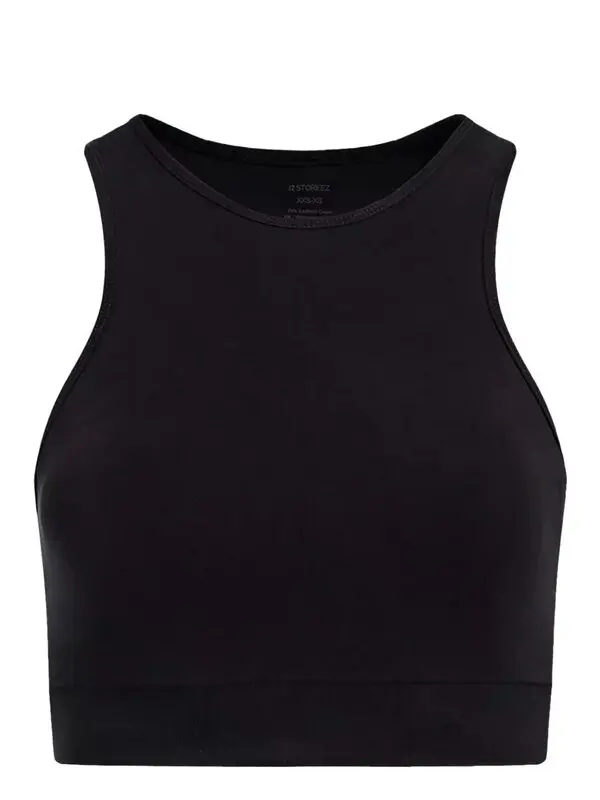 12 STOREEZ Crew Neck Performance Top - Black