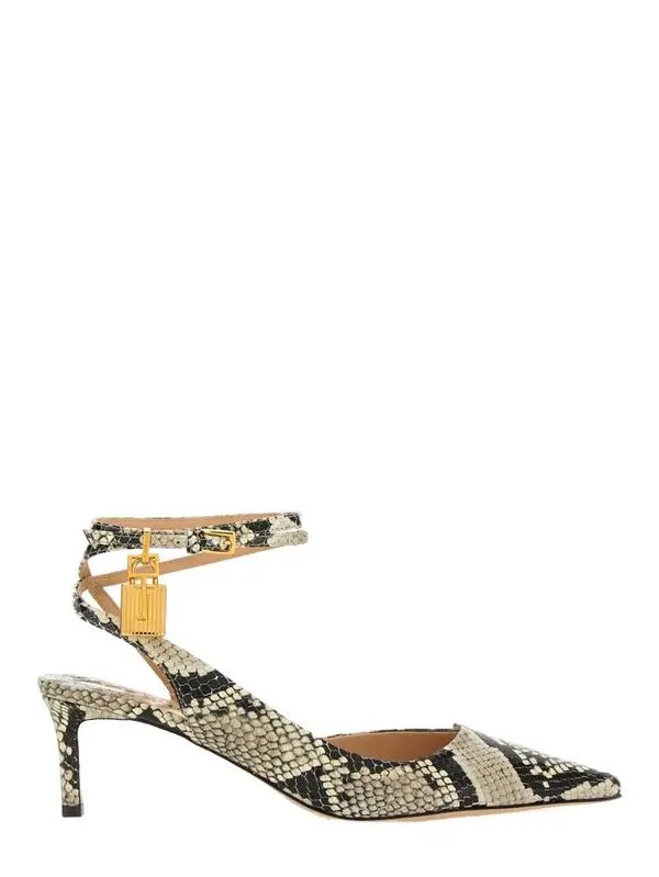 TOM FORD Slingback Python Padlock - Multicolor