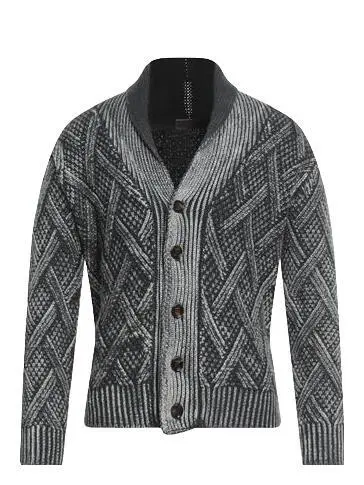 MOORER Charcoal Wool Cardigan - Grey
