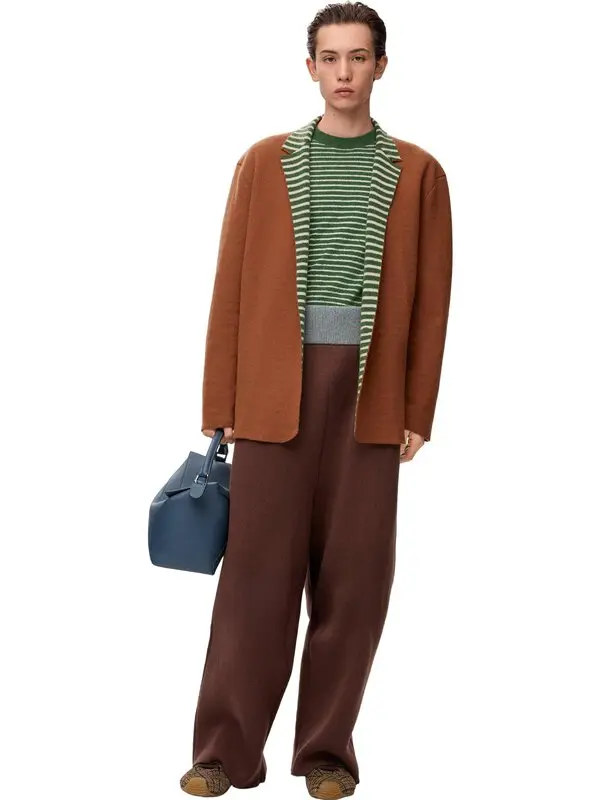 Loewe Alpaca And Wool Blend Sweater - Ecru/green
