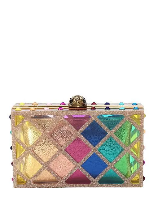Kurt Geiger Crystal Quilt Acrylic Clutch Bag - Mult/other