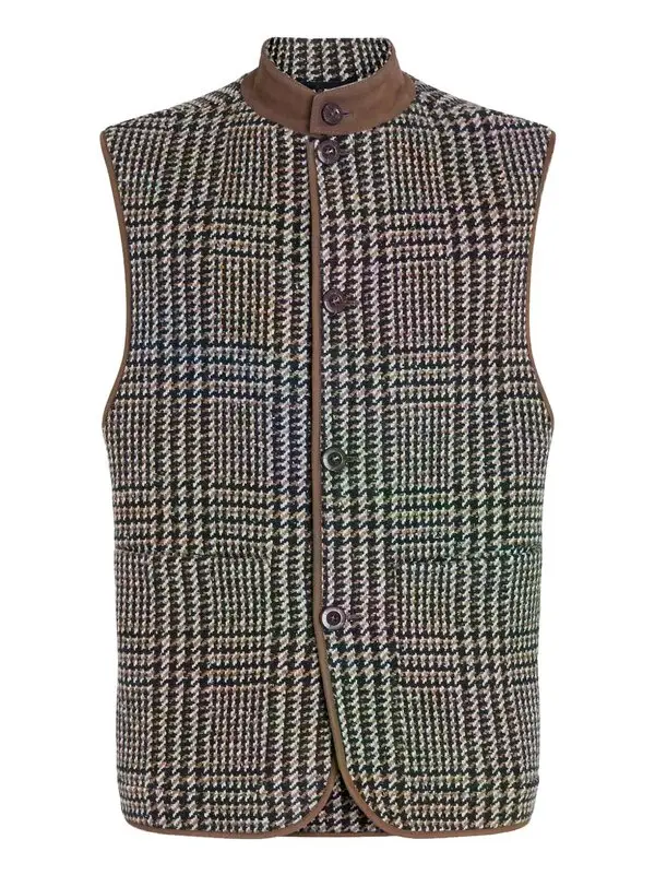 Zegna Houndstooth Vest - Brown