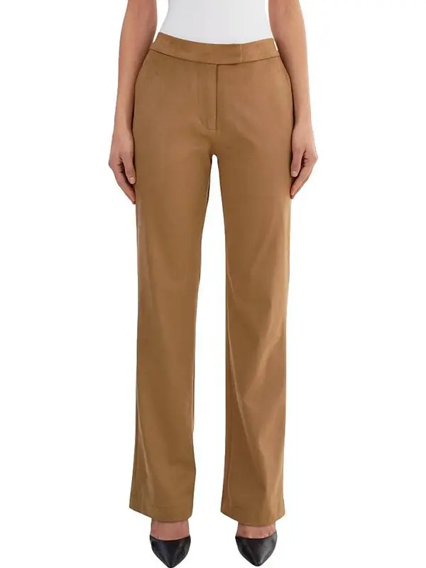 LAMARQUE High-rise Straight Leg Pants - Maple