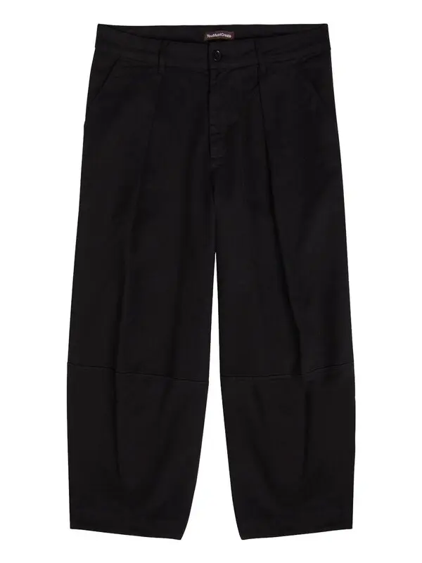 You Must Create Wide-leg Stretch-cotton Trousers - Black