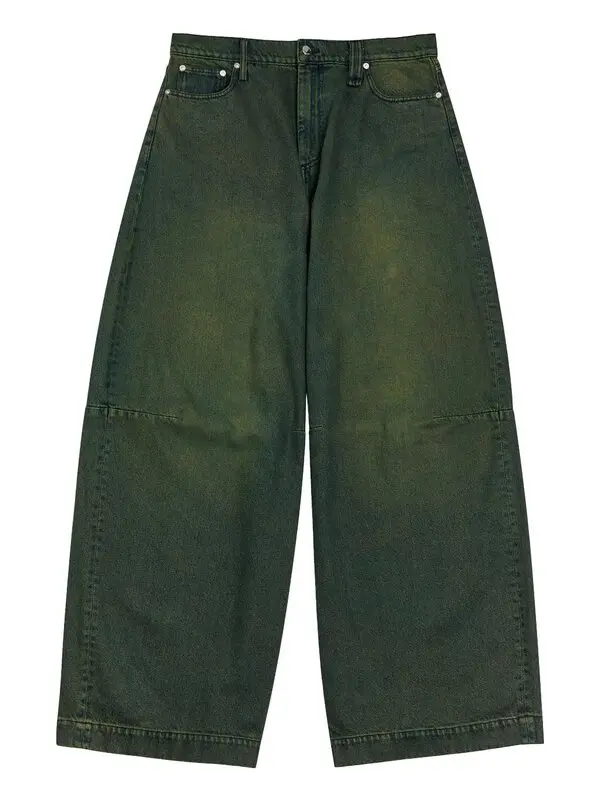 Simone Rocha Darted Wide-leg Jeans - Green