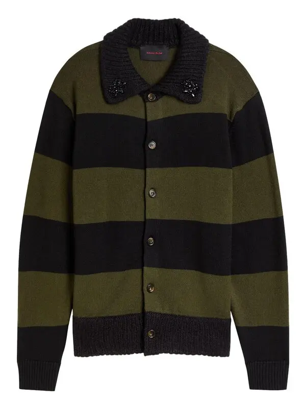 Simone Rocha Striped Wool Cardigan - Multicoloured 1