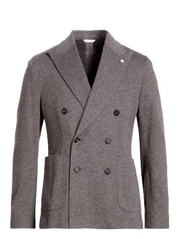 MANUEL RITZ Blazer In Cotton And Polyamide - Blue