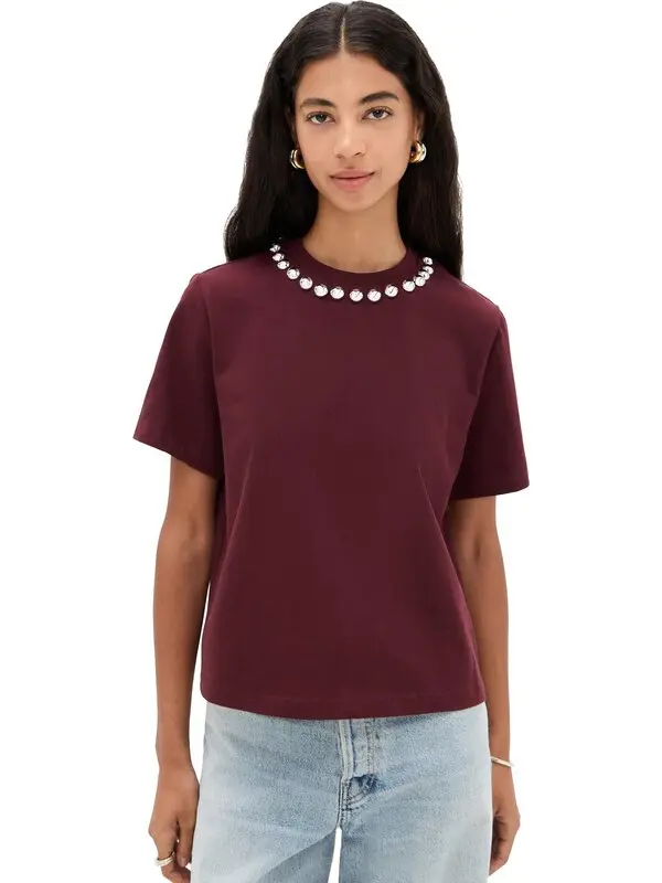 Essentiel Antwerp Intenso Silver Balls T-shirt - Margot Mauve
