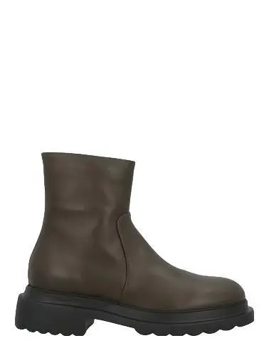 POMME D'OR Leather Military Ankle Boots - Green