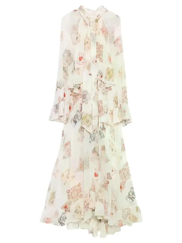 Zimmermann Hypnotic Flutter Asymmetric Dress - Neutrals