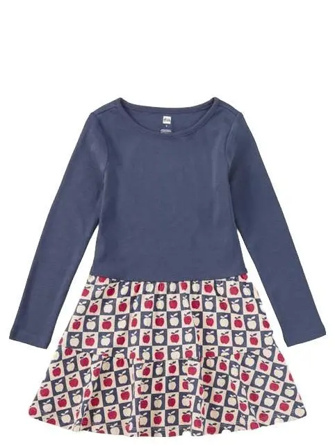 TEA COLLECTION Tiered Skirted Twirl Dress - Apple Checkerboard
