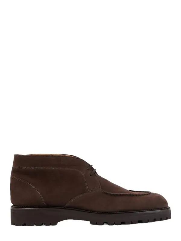 John Lobb Suede Desert Boots - Brown