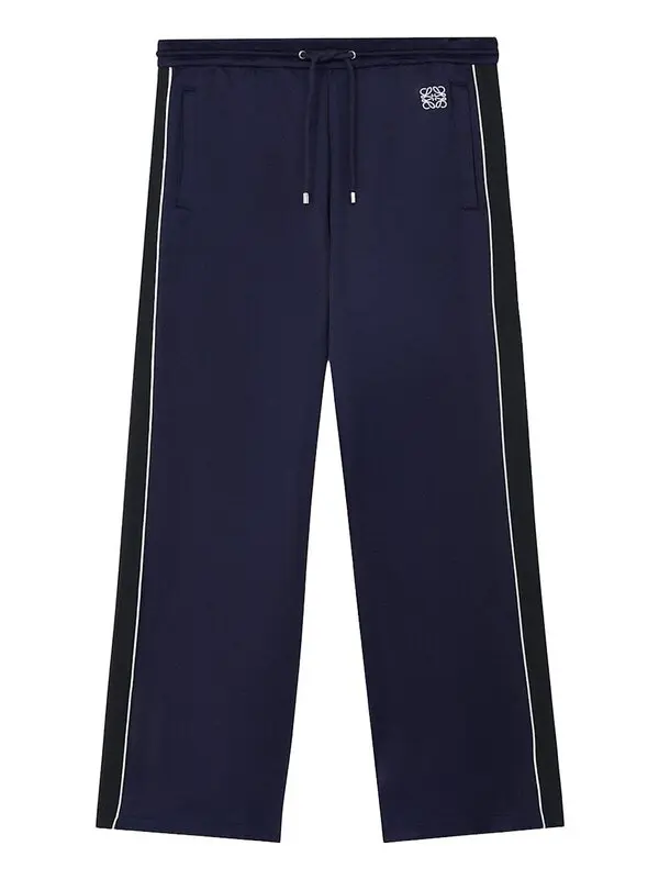Loewe Navy Technical Jersey Tracksuit Pants - Dark Navy