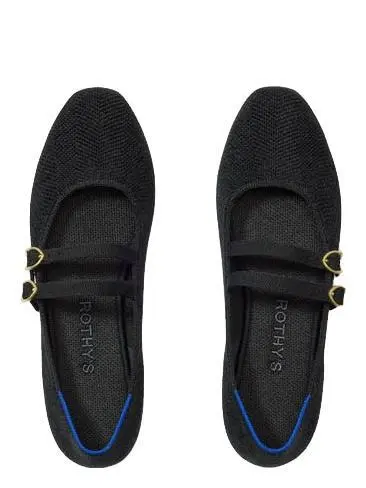 Rothy's Double Buckle Mary Jane - Revelvet Black