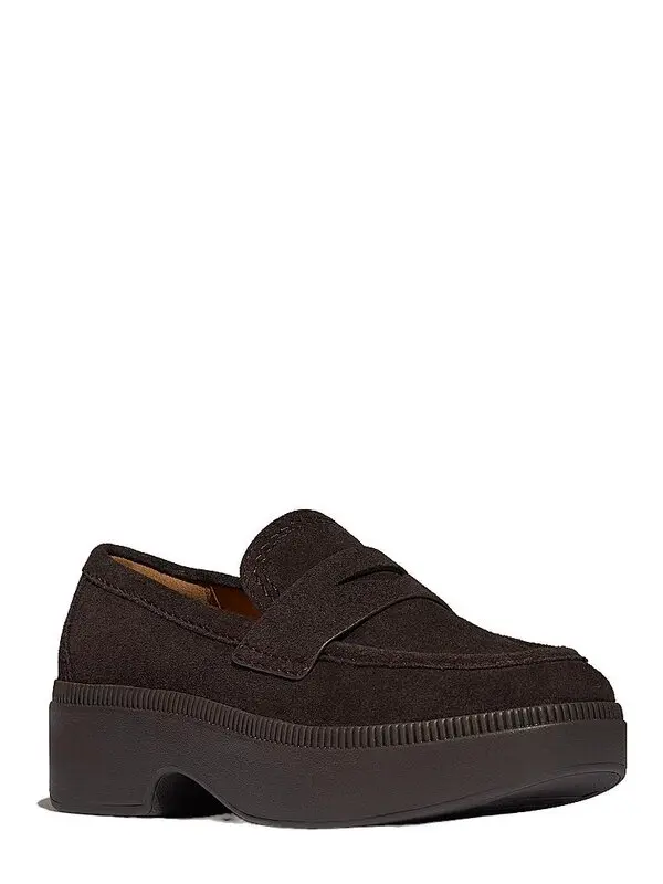 Fitflop Luma Demi Wedge Loafer Pumps - Chocolate