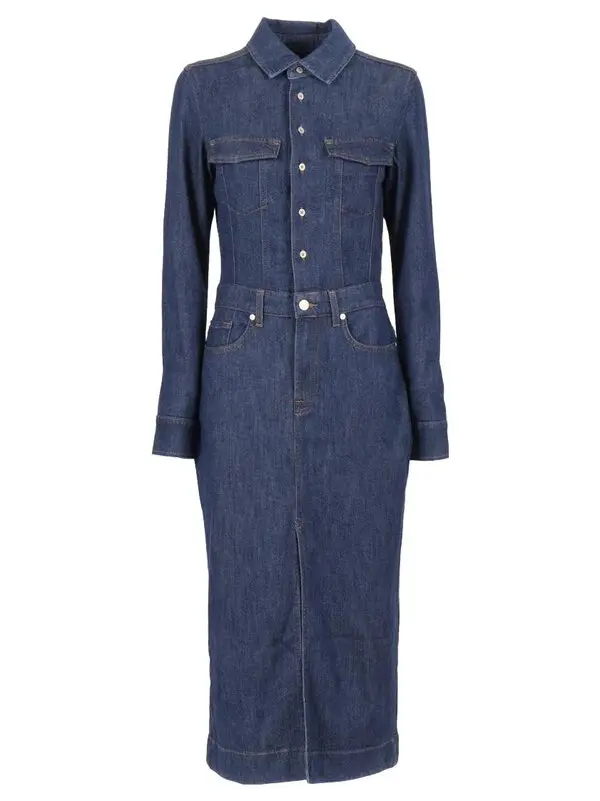 7 For All Mankind Halona Maxi Dress - Blue