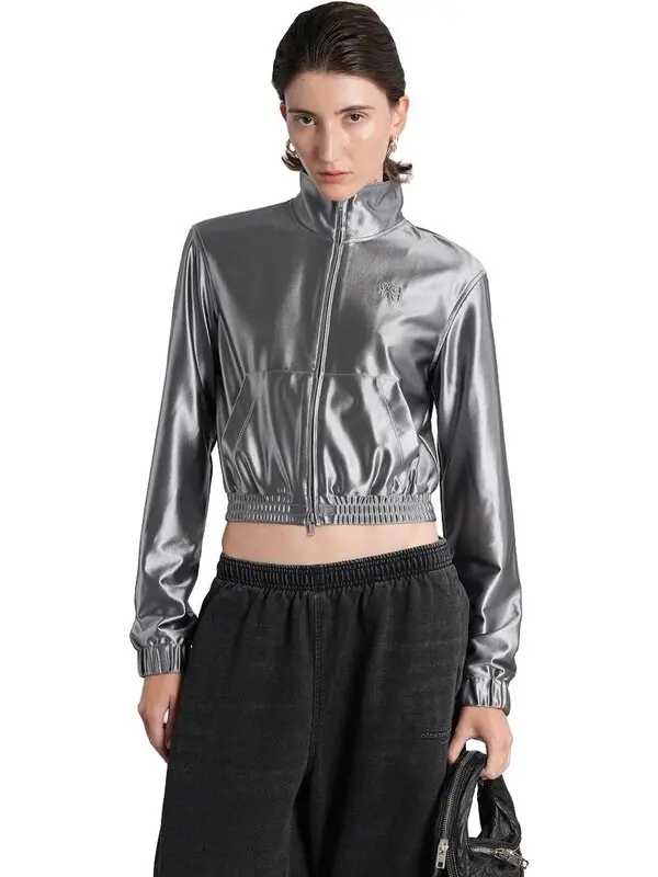 Alexander Wang Sweatshirt With Embossed Logo - Grey