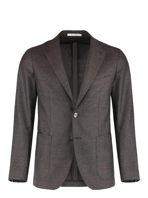Tagliatore Single-breasted Virgin Wool Jacket - Brown
