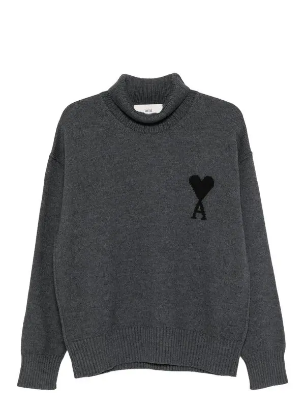 Ami Turtleneck Sweater - Grey