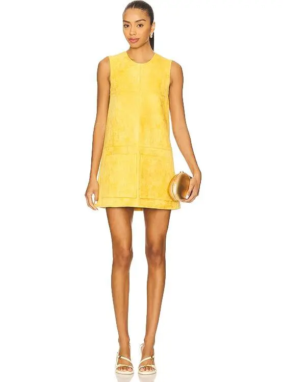 Alexis Dakota Mini Dress - Citrine Suede