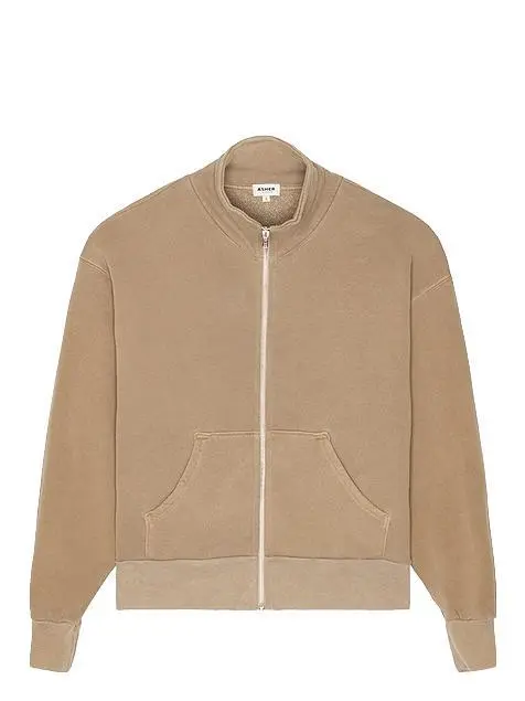 ASHER Jean Collar Jacket - Biscuit