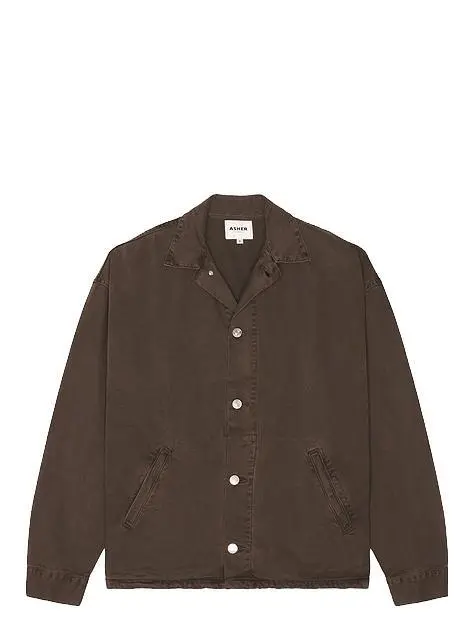 ASHER Caleb Canvas Jacket - Chocolate