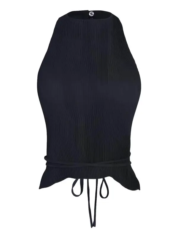 OSKLEN Ribbed Halterneck Top - Black