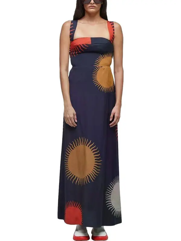 OSKLEN Printed Sleeveless Dress - Blue