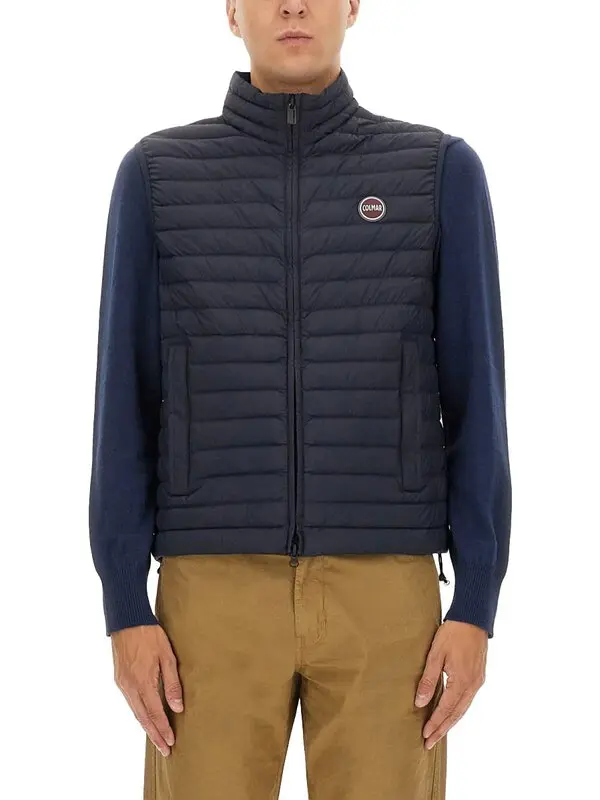 COLMAR Lightweight Down Vest With Drawstring - Blue