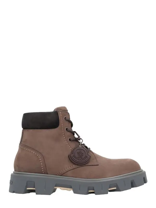 Moncler Peak City Leather Lace-up Boots - Brown
