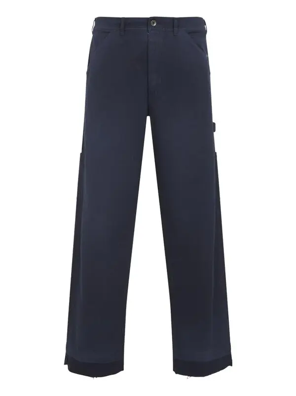 MAISON MARGIELA Pinstriped Cotton Jeans - Blue