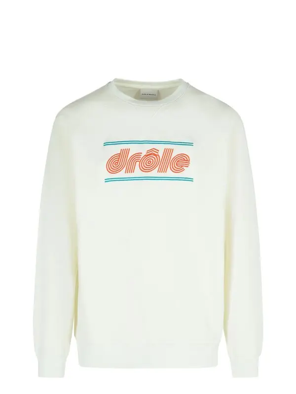 Drole De Monsieur Tennis Cotton Sweatshirt - White