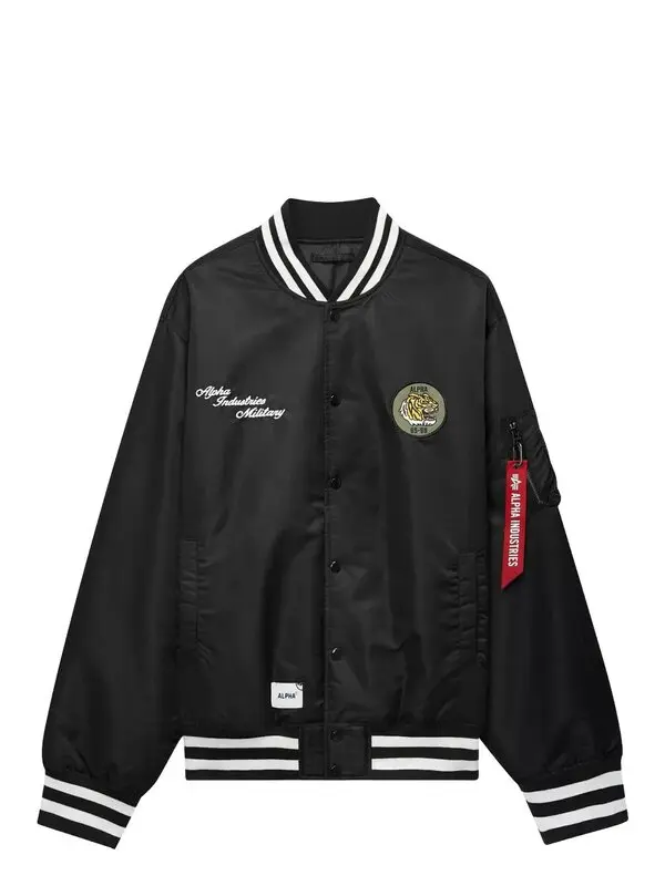 Alpha Industries Tiger Patch Bomber Jacket - Black