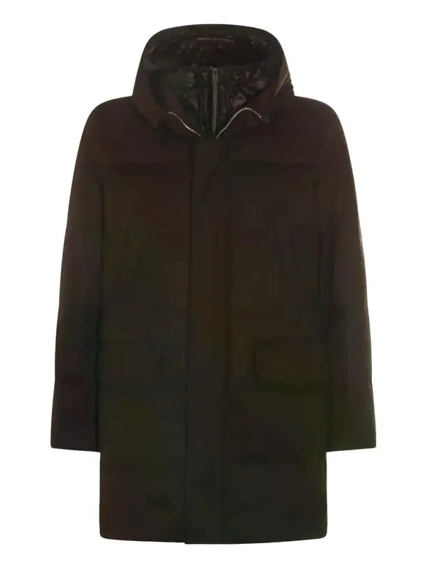 MONTECORE Hooded Quilted Coat - Brown