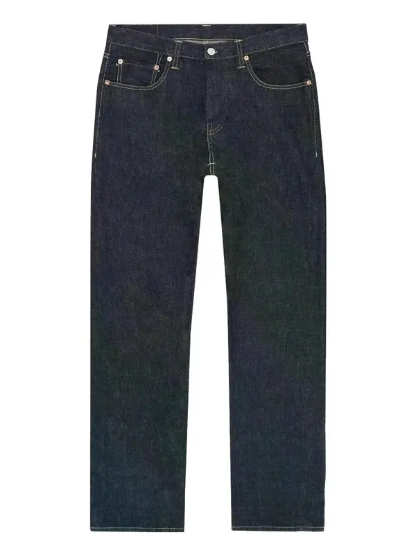 FORTELA Topstitched Straight-leg Jeans - Blue