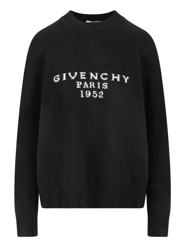 Givenchy Logo-intarsia Sweater - Black