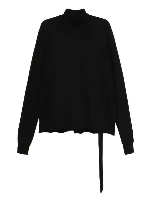 Rick Owens Funnel-neck Long-sleeve Sweatshirt - Black