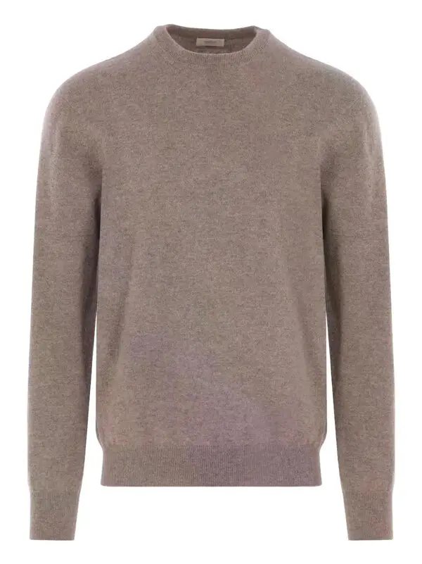 Agnona Crew-neck Ribbed-trim Sweater - Neutrals