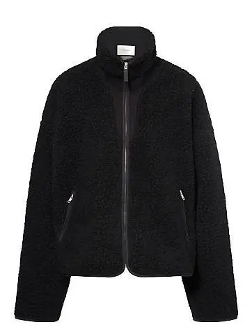 ENTIRE STUDIOS Relaxed-fit High-neck Fleece Jacket - Black
