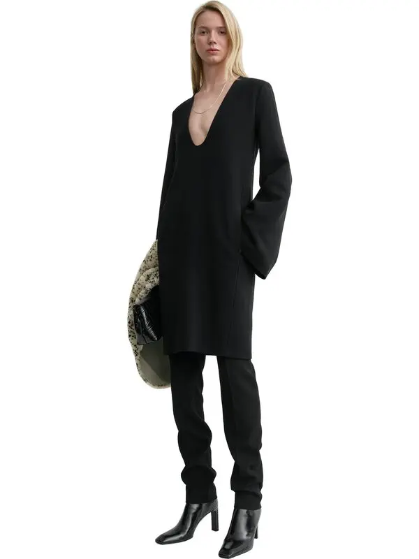 TOTÊME Short Bell-sleeve Dress - Black