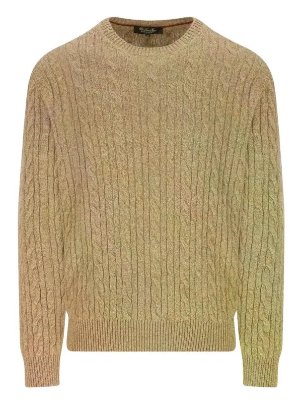 Loro Piana Cable-knit Crew-neck Sweater - Neutrals