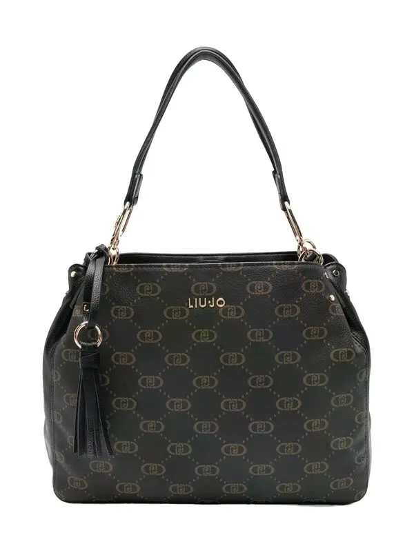 Liu Jo Monogram Tote Bag With Tassel - Black